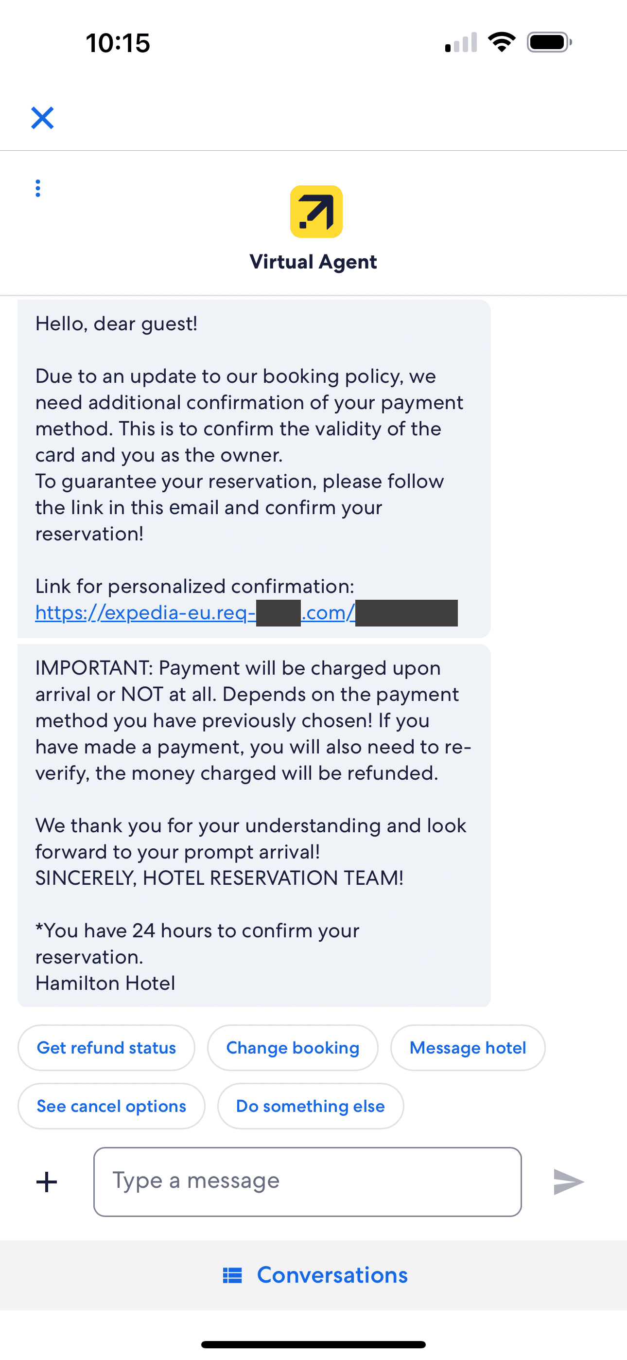 Expedia Phishing Attempts - Airiam